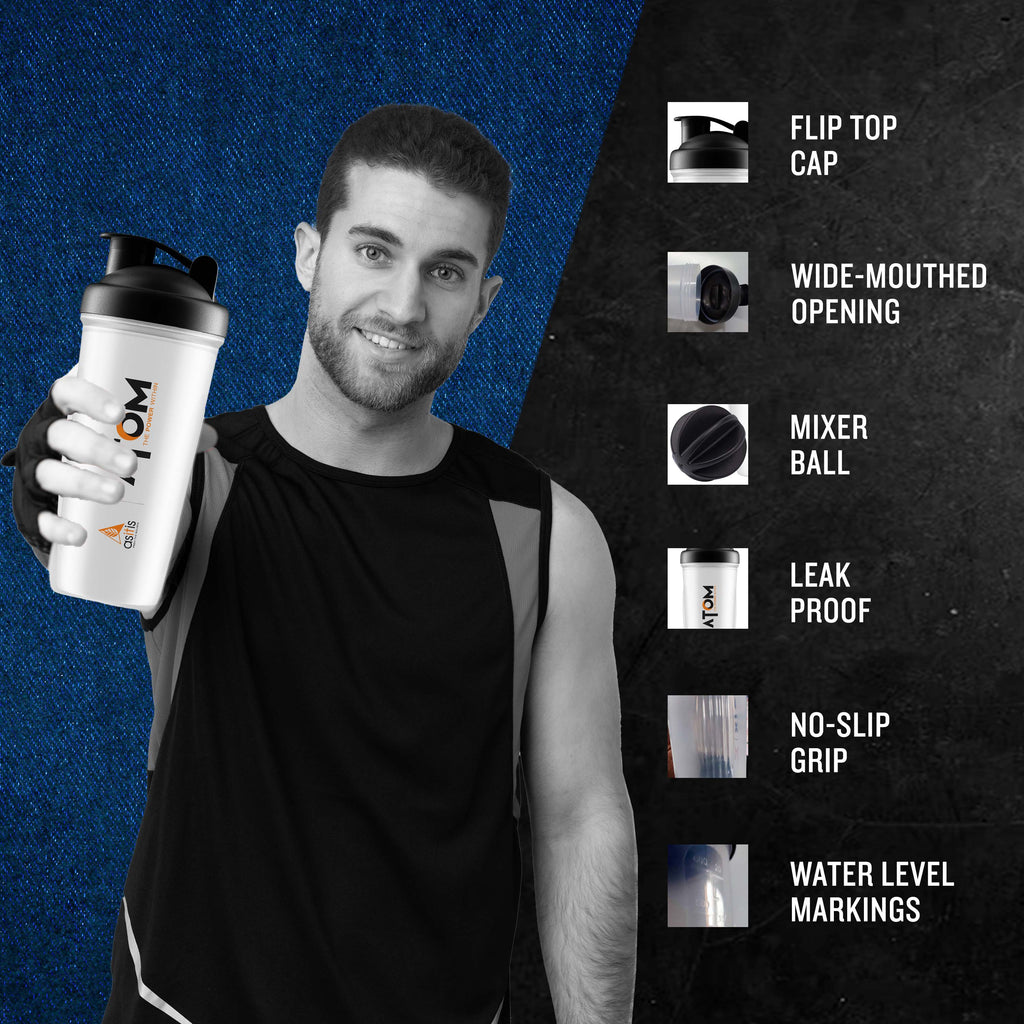 AS-IT-IS ATOM Shaker bottle 800ml | BPA free | Durable| Leak Proof | W
