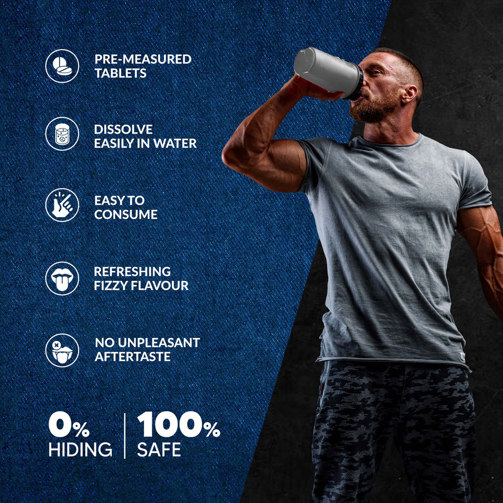 ATOM Creatine Monohydrate 1500mg | 20 Effervescent Tablets | Pink Lemo