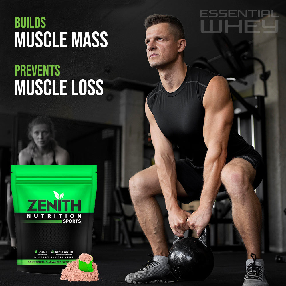 Zenith Sports Essential Whey 1kg | 24g Protein | 5.8g BCAA | Accelerat